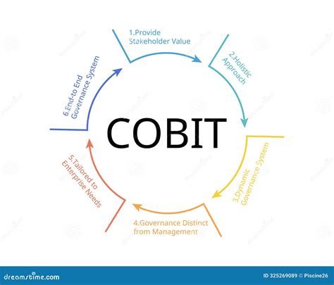 Cobit Governance System Principles 6 Principle Stock Vector