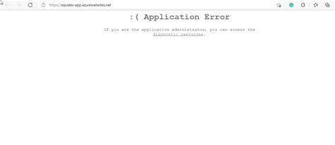 A Application Error Is Displayed After Installing Squidex On Azure
