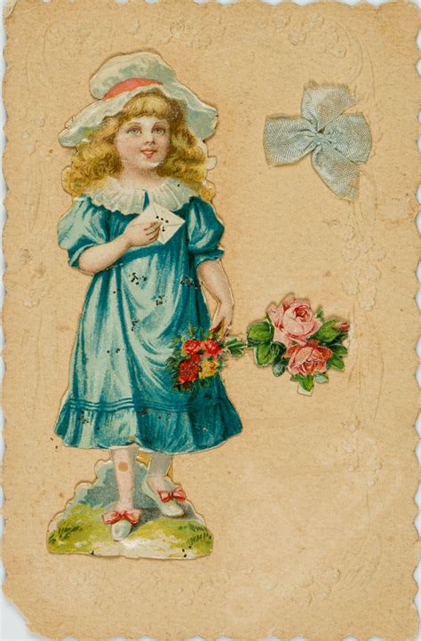 Unbekannt 20jhd Karte Mit Jungem Mädchen 1912 Realismus Mode