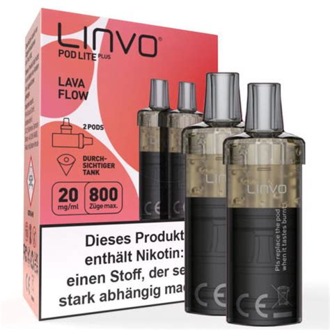 Linvo Pod Lite Plus Lava Flow Prefilled Pod 2er Pack 2ml 20mg