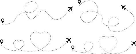Bee On Dotted Route Flying In Heart Line Vector Image