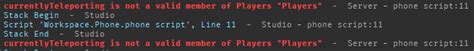 humanoid is not a valid member of players players scripting support