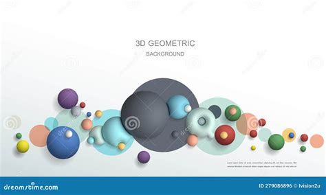 Vector Illustration Abstract Element With Dynamic 3d Shape Gradient Color Background Minimal