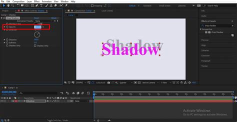 Drop Shadow In After Effects Animating Model Using Shadow Effects