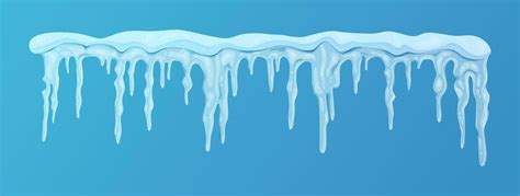 Frozen Icicle Cluster Hanging Down From Snow Covered Ice Surface 29071485 Vector Art At Vecteezy