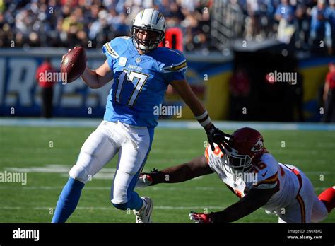 San Diego Chargers Quarterback Philip Rivers 17 Gets Past Kansas City