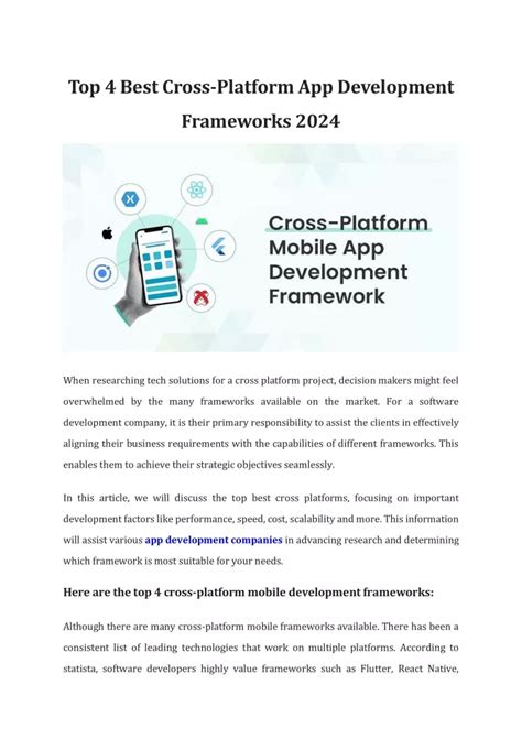 Ppt Top 4 Best Cross Platform App Development Frameworks 2024