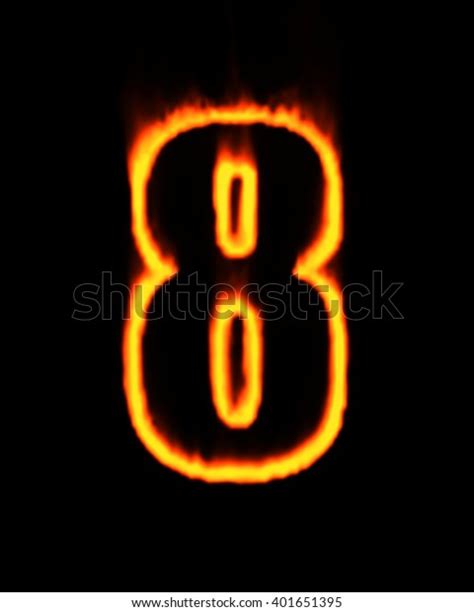 3d Flaming Numbers Isolated On Black Stock Illustration 401651395 Shutterstock