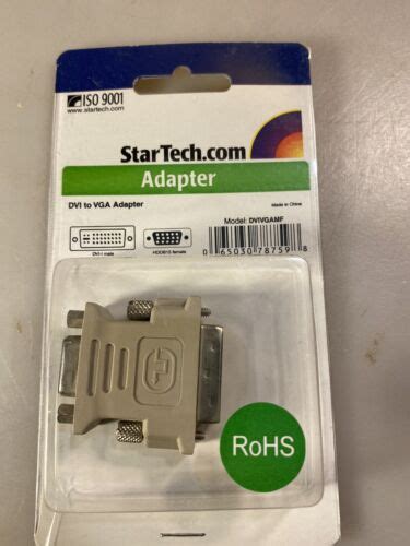 StarTech DVI To VGA Cable Adapter M F Black Model DVIVGAMF EBay