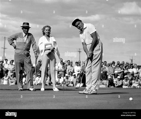 Big Crosby Mamie Van Doren And Bob Hope Actors Play Golf 1951 Stock