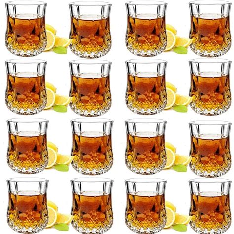 17 Oz Crystal Shot Glasses Set Heavy Base Cordial Glasses Tequila