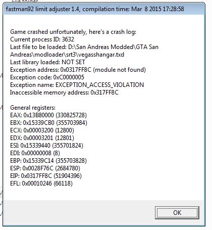 SA Crashes Their Causes GTA III VC SA GTAForums