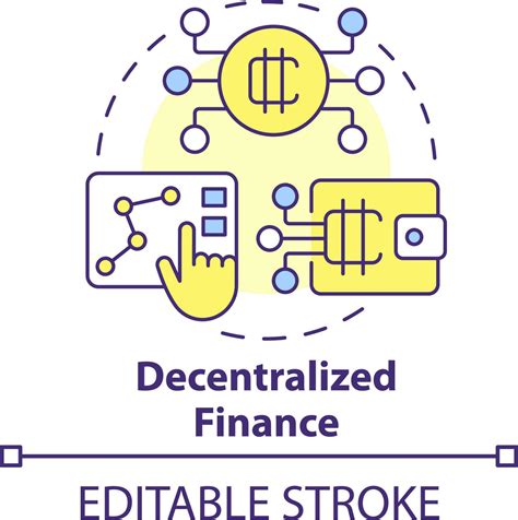 Decentralized Finance Concept Icon Cryptocurrency Punditized Business Trend Abstract Idea Thin