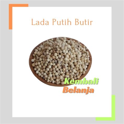 Jual Lada Putih Butir 50 Gram 100 Gram Merica Putih Butir Shopee