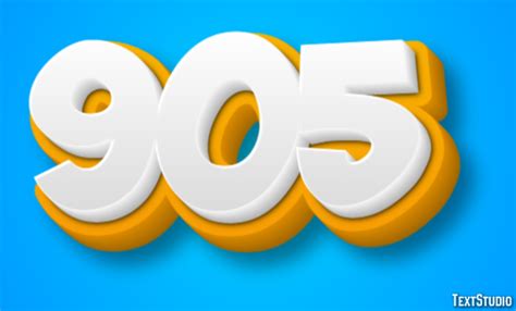905 Text Effect and Logo Design Number