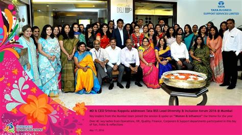 Conneqt Business Solutions On Linkedin Md And Ceo Of Tata Bss Mr Srinivas Koppolu Addressed Tata