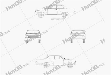 Opel Rekord A 2 Türer sedan 1963 Blaupause 3DModels org