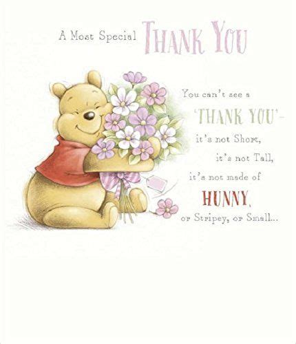 Winnie The Pooh Thank You Card Winnie The Pooh Thankful Winnie The