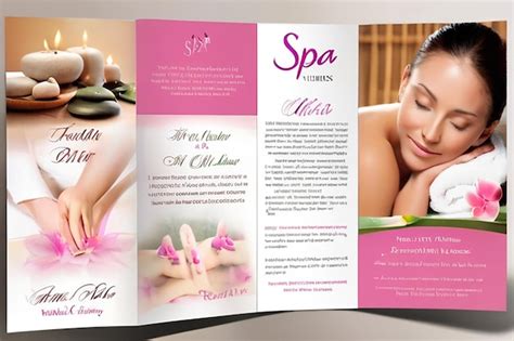 Spa And Wellness Brochure Premium Ai Generated Image