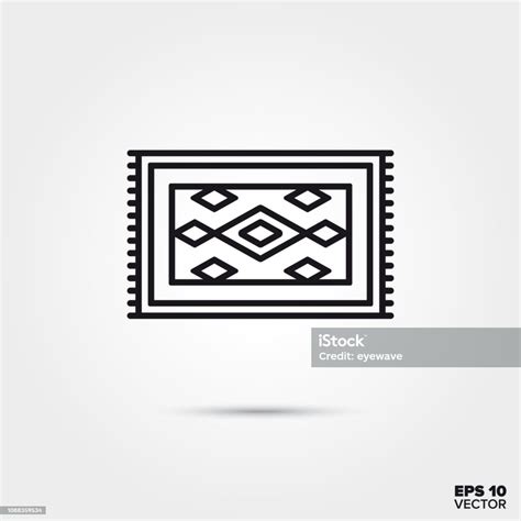 地毯向量線圖示向量圖形及更多小地氈圖片 小地氈 地顫 圖示 Istock