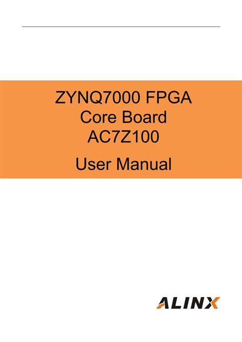 Pdf Zynq7000 Fpga Development Board Ac7z100 System On Module Dokumen Tips
