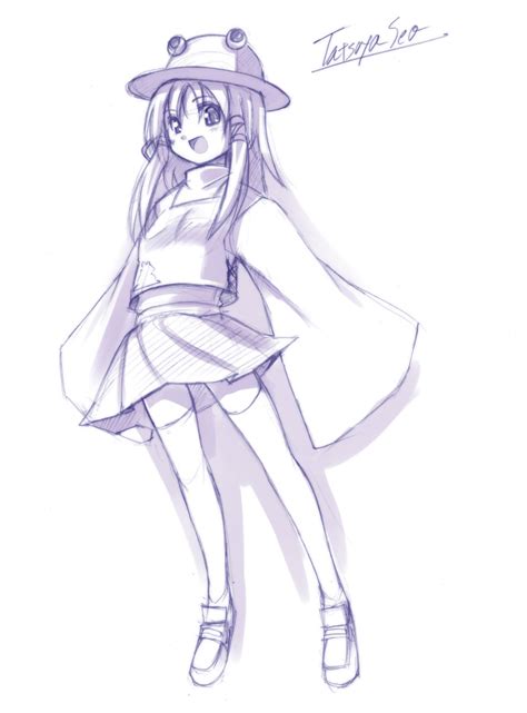 Safebooru Eyes Hair Ribbon Hat Long Sleeves Monochrome Moriya Suwako