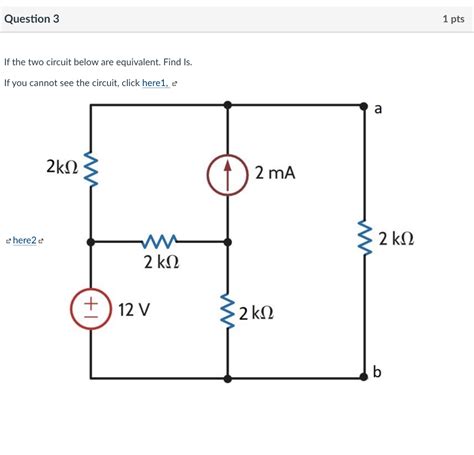solved question 3 1 pts if the two circuit below are