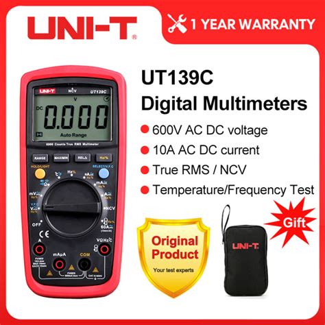 UNI T Digital Multimeter UT139C AC DC Voltage Current Meter True RMS