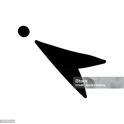 Doodle Click Icon Hand Drawn Mouse Cursor Or Arrow Computer Pointer In