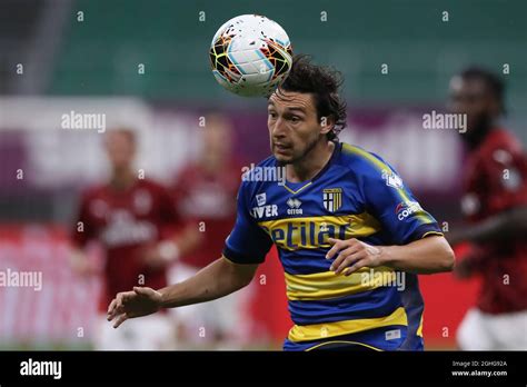 Italian Defender Matteo Darmian Of Parma Calcio Heads The Ball Back To