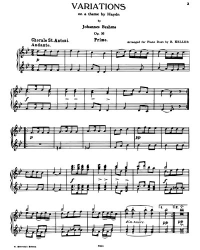 Variationen über ein Thema von Joseph Haydn op Sheet Music by Johannes Brahms nkoda