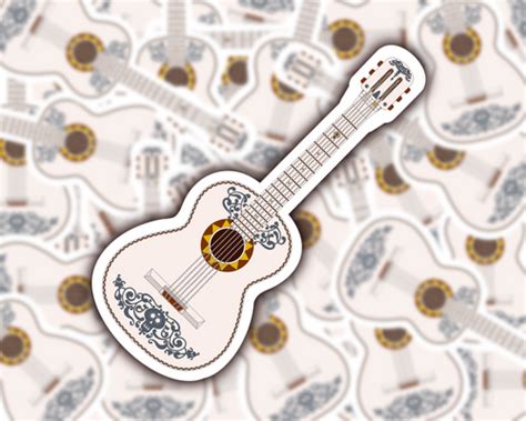 Disneypixar Coco Guitar Sticker Old Simply