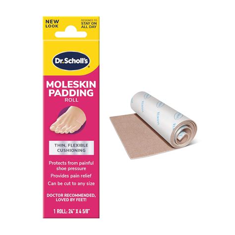 Dr Scholl S Moleskin Plus 24 X 4 5 8 Padding Roll 1 Count Amazon