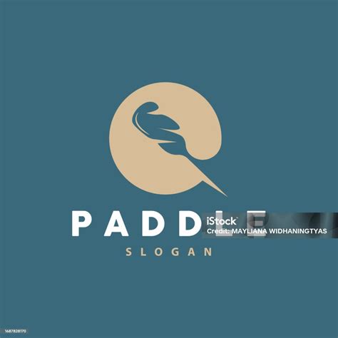 Logo Dayung Desain Dayung Perahu Simbol Ilustrasi Vektor Desain