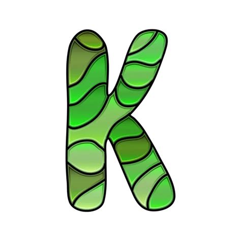 Stained Glass Font Stained Glass Font Letter K — Stock Vector