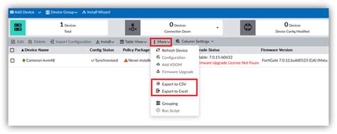 Troubleshooting Tip Export To Csvexcel Not Showi Fortinet Community