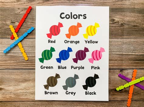 Color Chart Colors Printable Classroom Poster Homeschool Printable