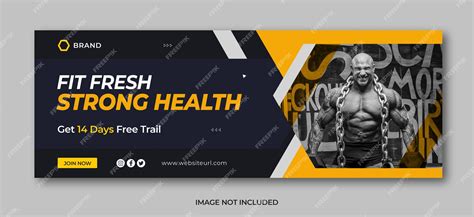피트니스 또는 체육관 소셜 미디어 웹 배너 전단지 및 페이스 북 커버 사진 디자인 템플릿 프리미엄 Psd 파일