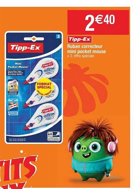 Promo Ruban Correcteur Mini Pocket Mouse Tipp Ex Chez Cora ICatalogue Fr