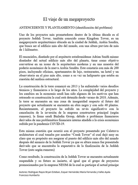 El Viaje De Un Megaproyectodemo2 Descargar Gratis Pdf Economias