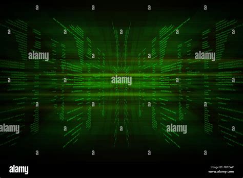 Green Binary Code On Black Stock Photo Alamy