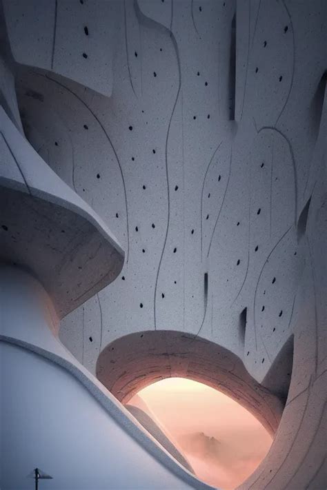 Sci Fi Concrete Brutalist Architecture In The Stable Diffusion