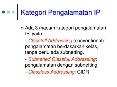 Ppt Pertemuan Ip Address And Subnet Address Powerpoint