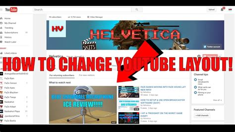 HOW TO EDIT YOUTUBE CHANNEL LAYOUT TUTORIAL EASY YouTube