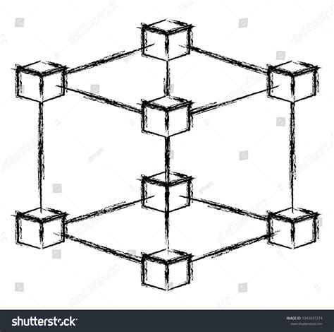 Cubic Matrix Geometric Icon Stock Vector Royalty Free 1043937274