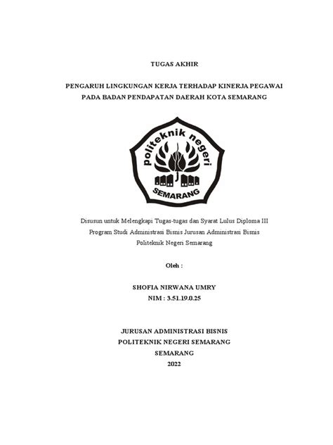 Draft Ta Ofii Pdf Karier And Perkembangan Bisnis