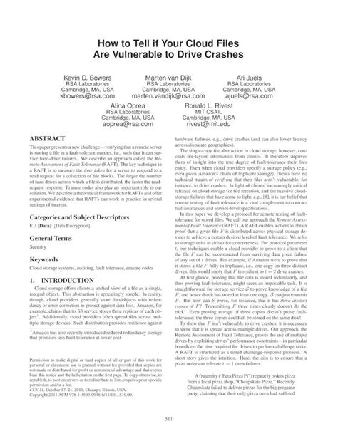 Pdf How To Tell If Your Cloud Files Are Vulnerable To Drive People