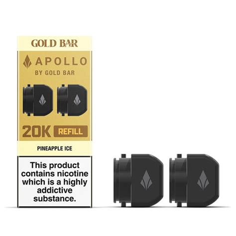 Buy Gold Bar Apollo 20k Pod Kit Refill Pods And Tank Vapestore