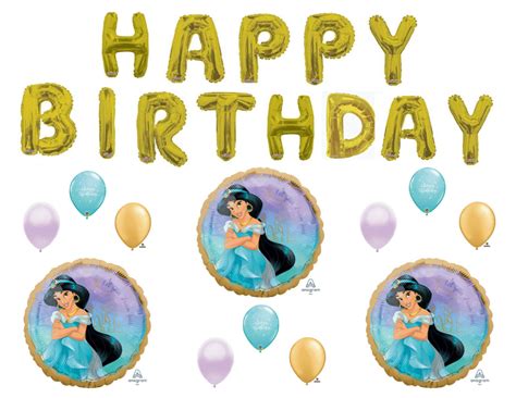 Buy Princess Jasmine Happy Birthday Letters Party Balloons Decoration