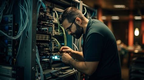 Premium Photo A Photo Of A Network Administrator Securing Wi Fi Access